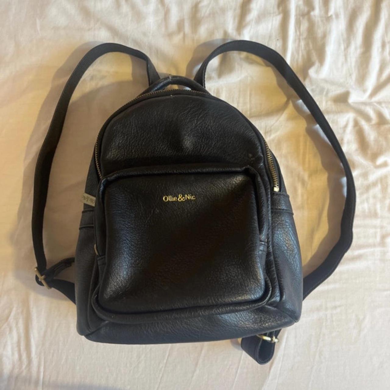 Ollie & Nic small black backpack Smaller compartment... | Depop