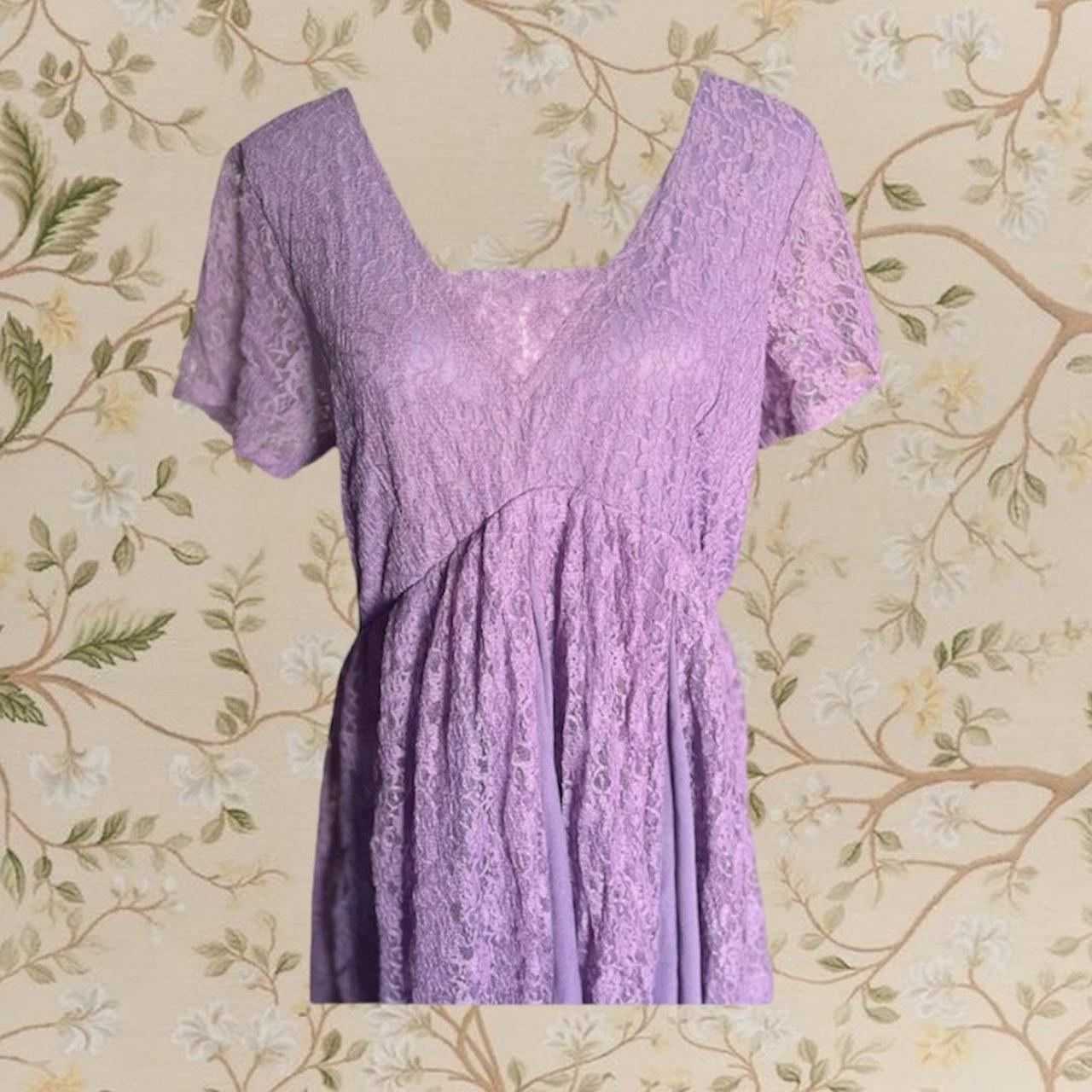 Purple cottagecore renaissance style dress. Floor... - Depop