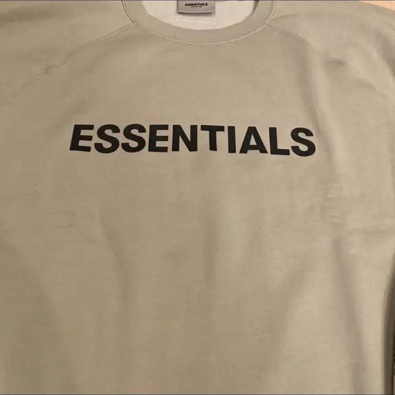 Essentials Men's Tan Hoodie | Depop