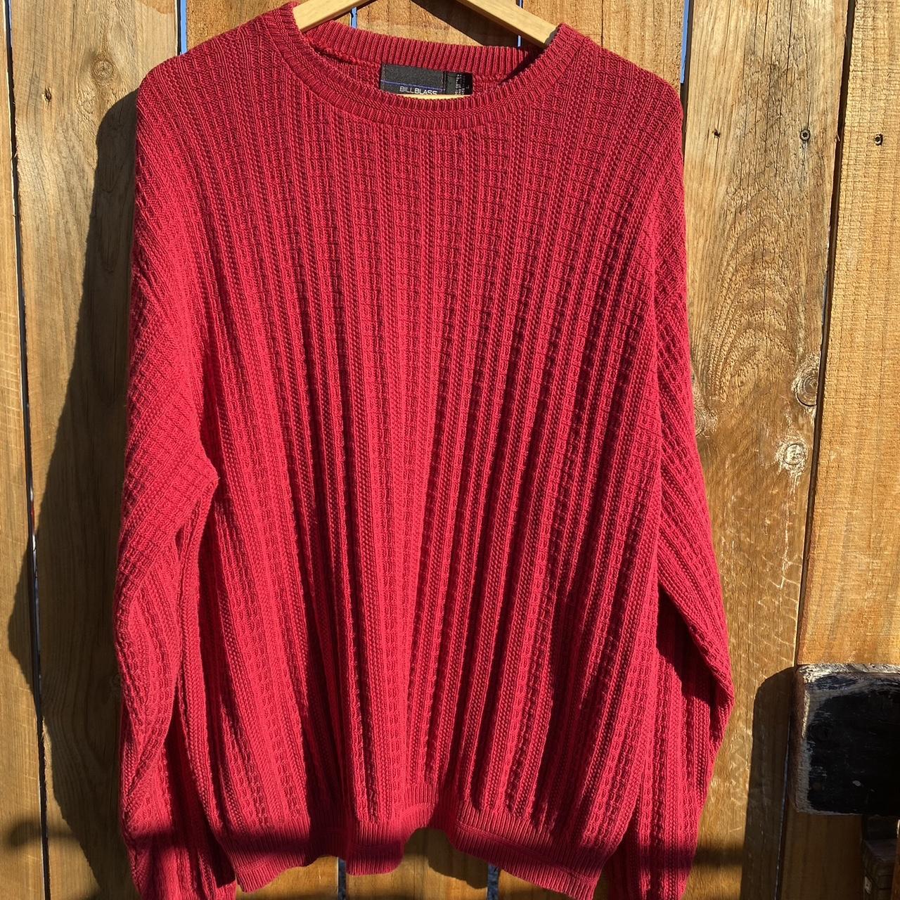 Bill Blass Red Womens Sweater Thoroughly Look At Depop