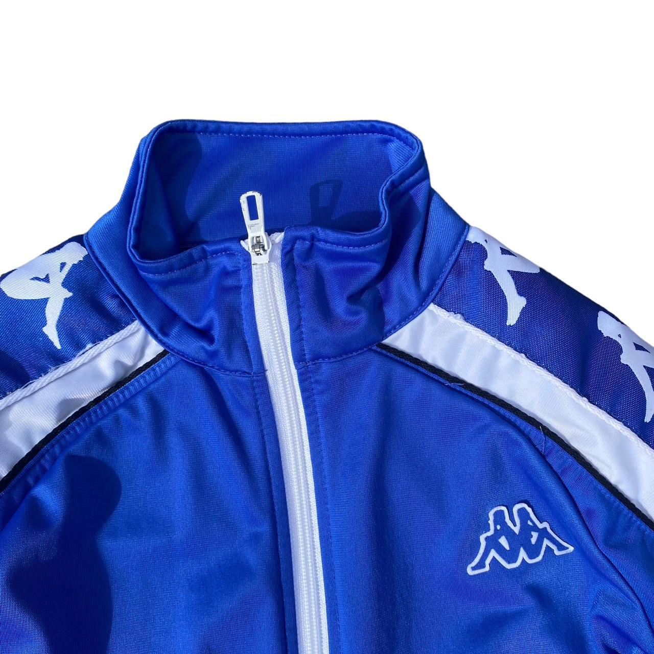Kappa Women's Blue and White Jacket | Depop