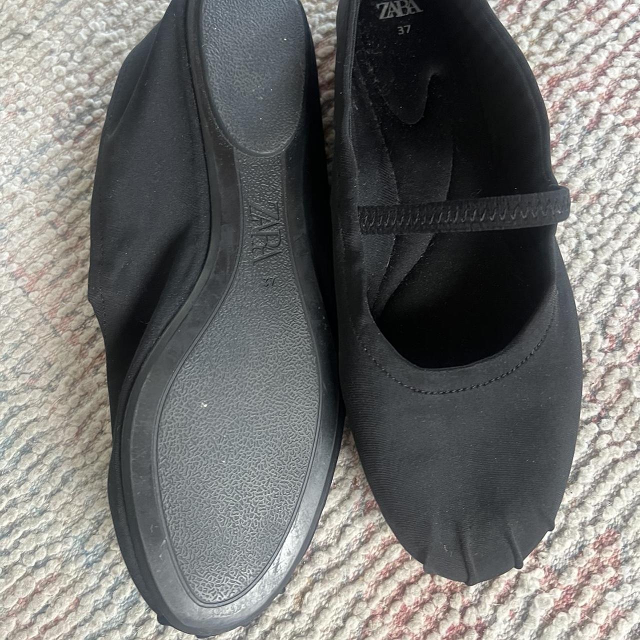 Zara ballet flats. Only worn once. Size 37 - Depop