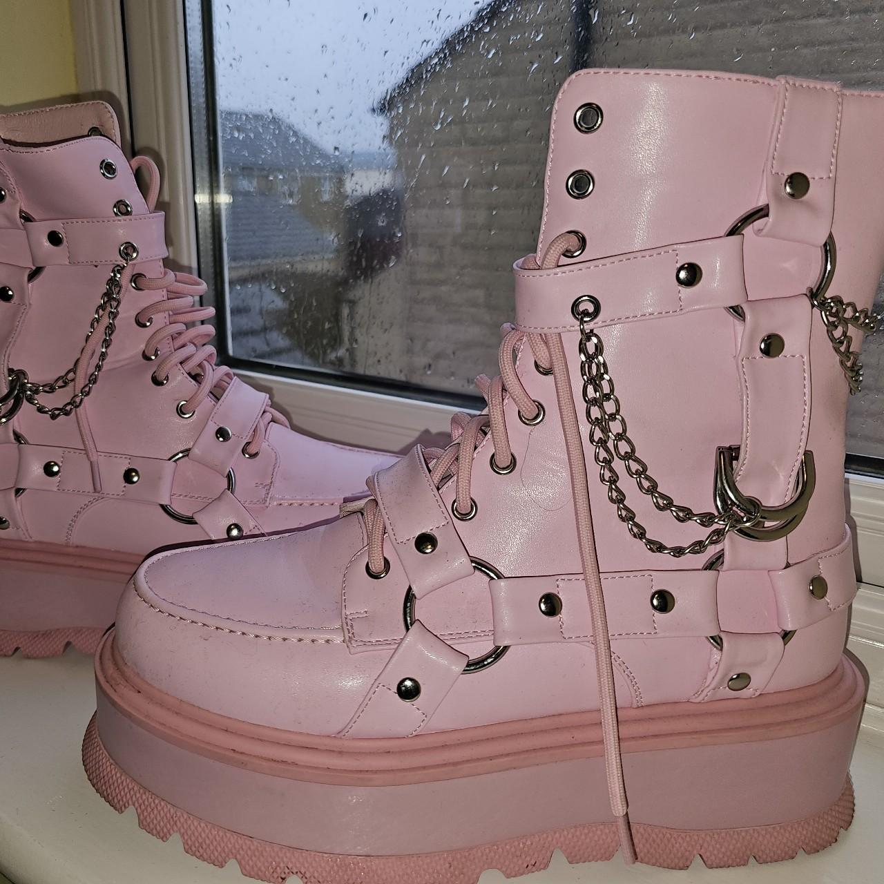 KOI Yami Pink Pastel Platform Boots Out of Stock on... - Depop