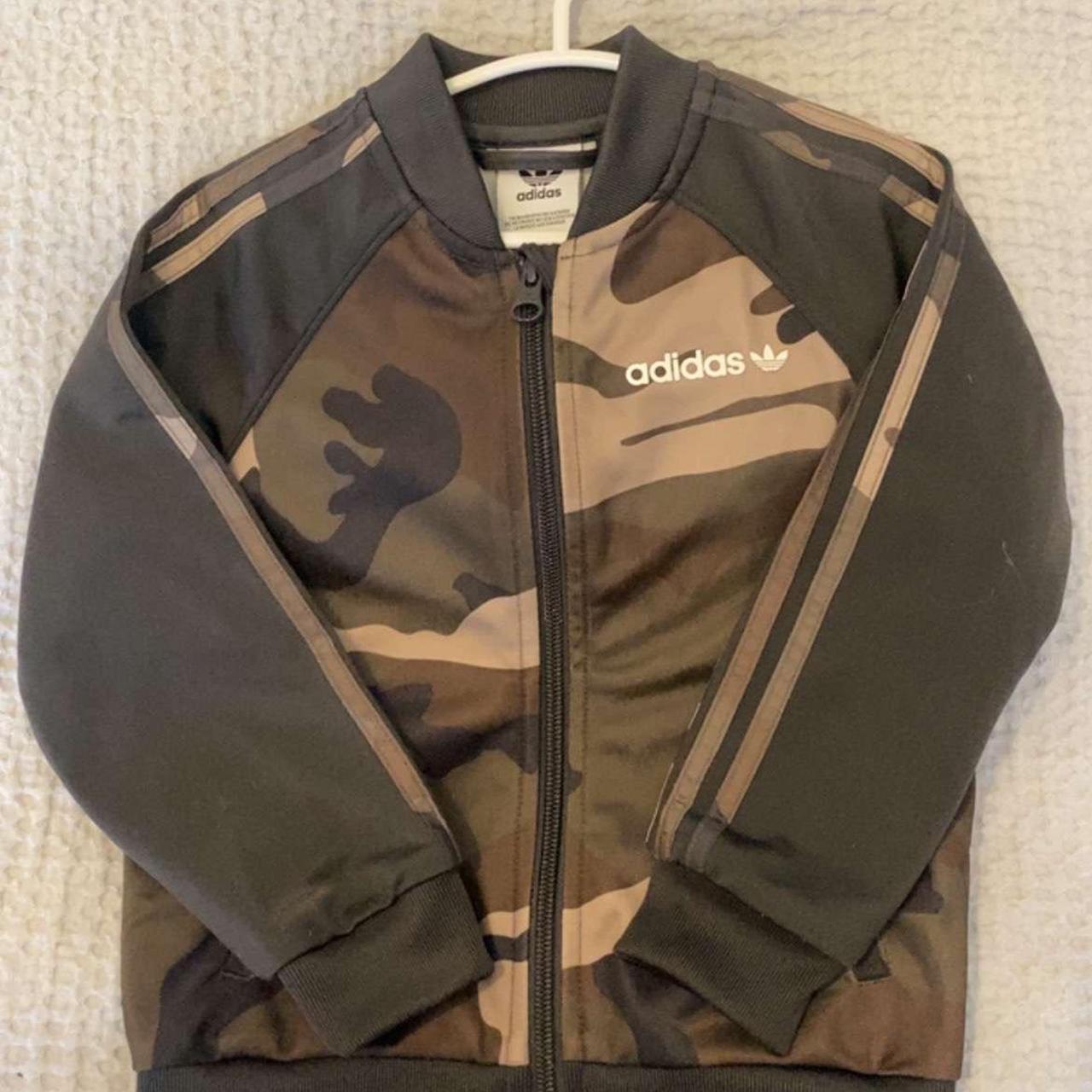 Camo print Adidas baby tracksuit. Size 18-24M, Worn... - Depop