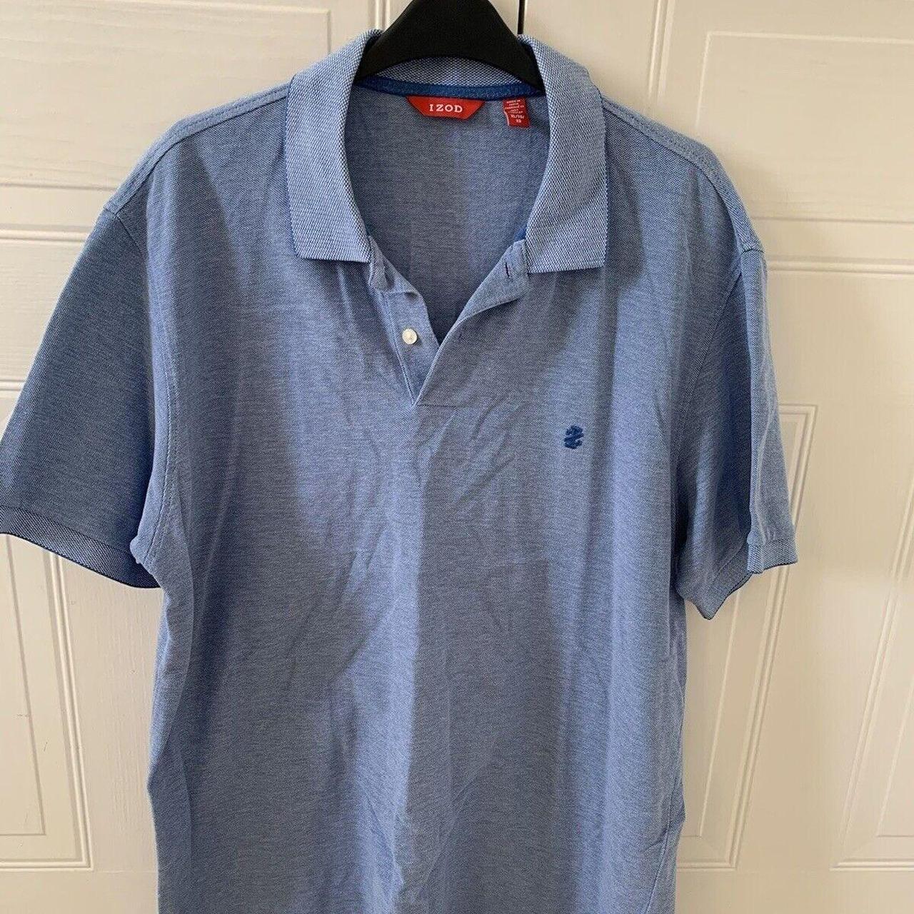 Mens short sleeve blue polo top size XL IZOD. - Depop