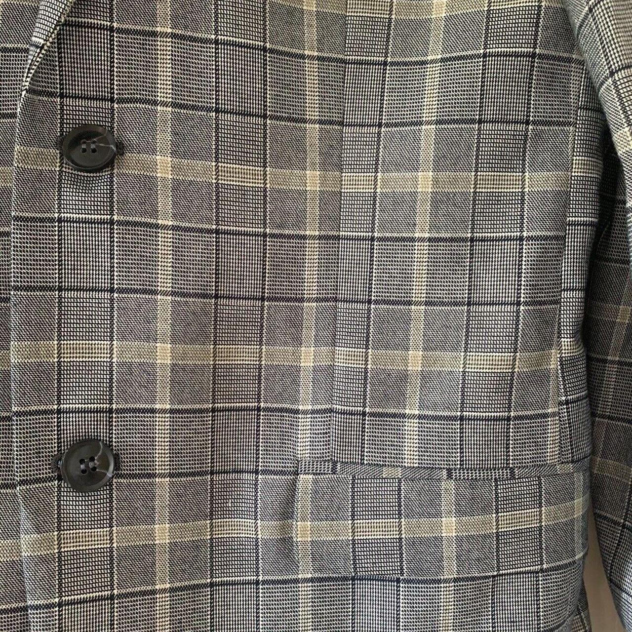 Topman checked black white grey biege blazer suit... - Depop
