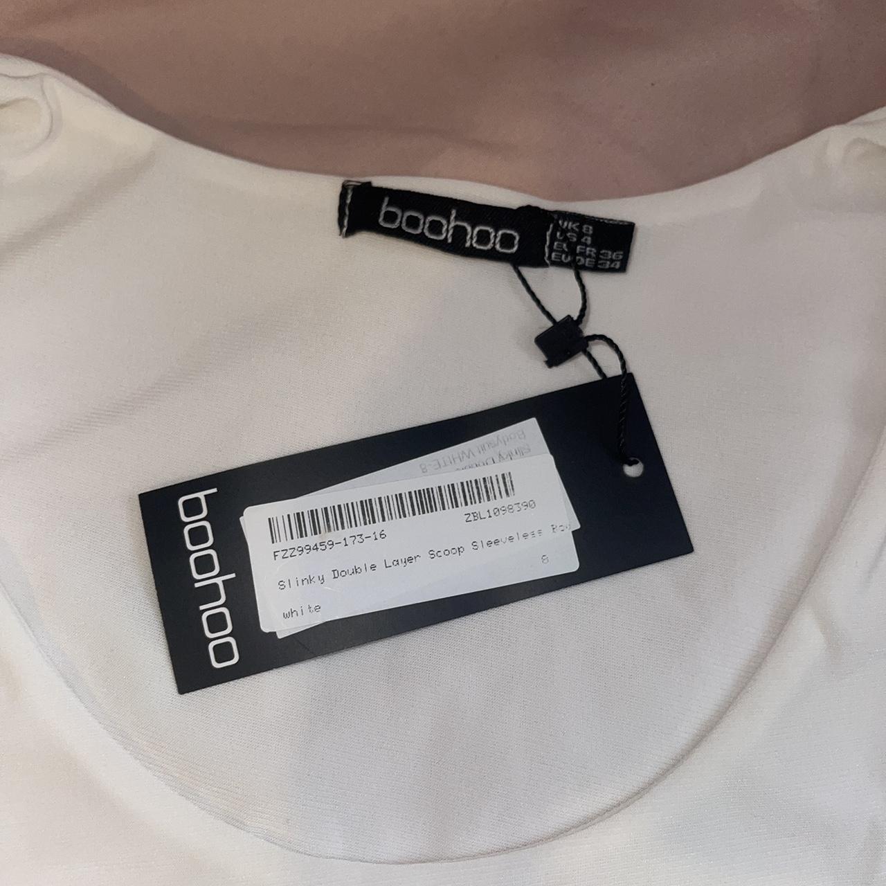 Boohoo Women's White Bodysuit | Depop