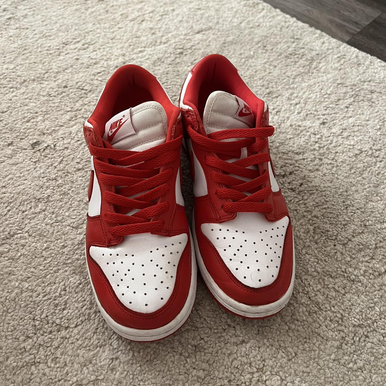 Nike dunk low university red women’s size 7 men’s... - Depop