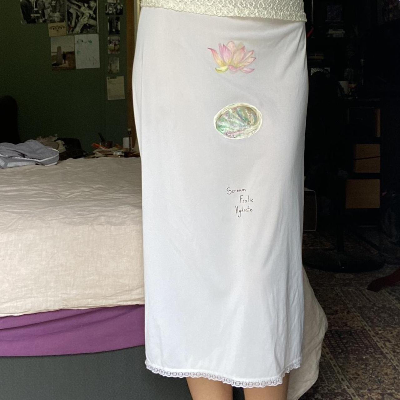 handpainted “scream, hydrate, frolic” skirt ️ about... - Depop