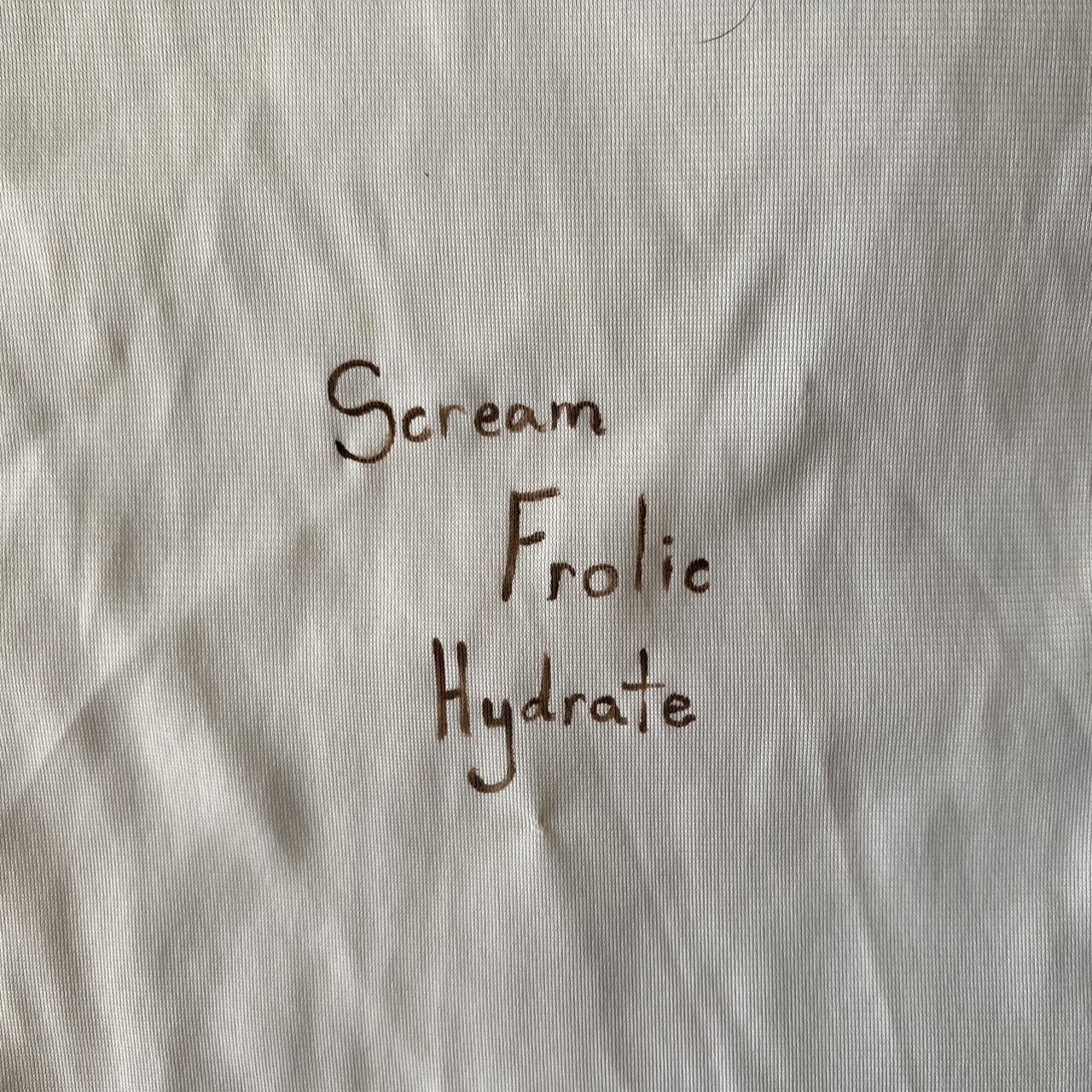 handpainted “scream, hydrate, frolic” skirt ️ about... - Depop