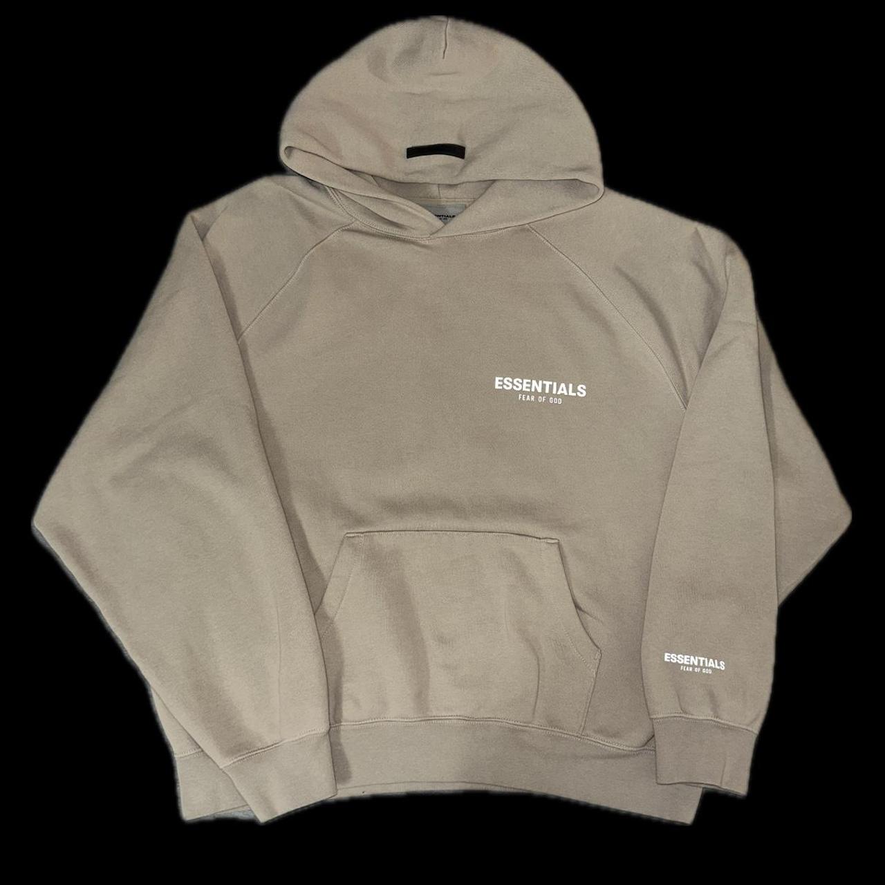 tan essentials hoodie, willing to negotiate!... - Depop