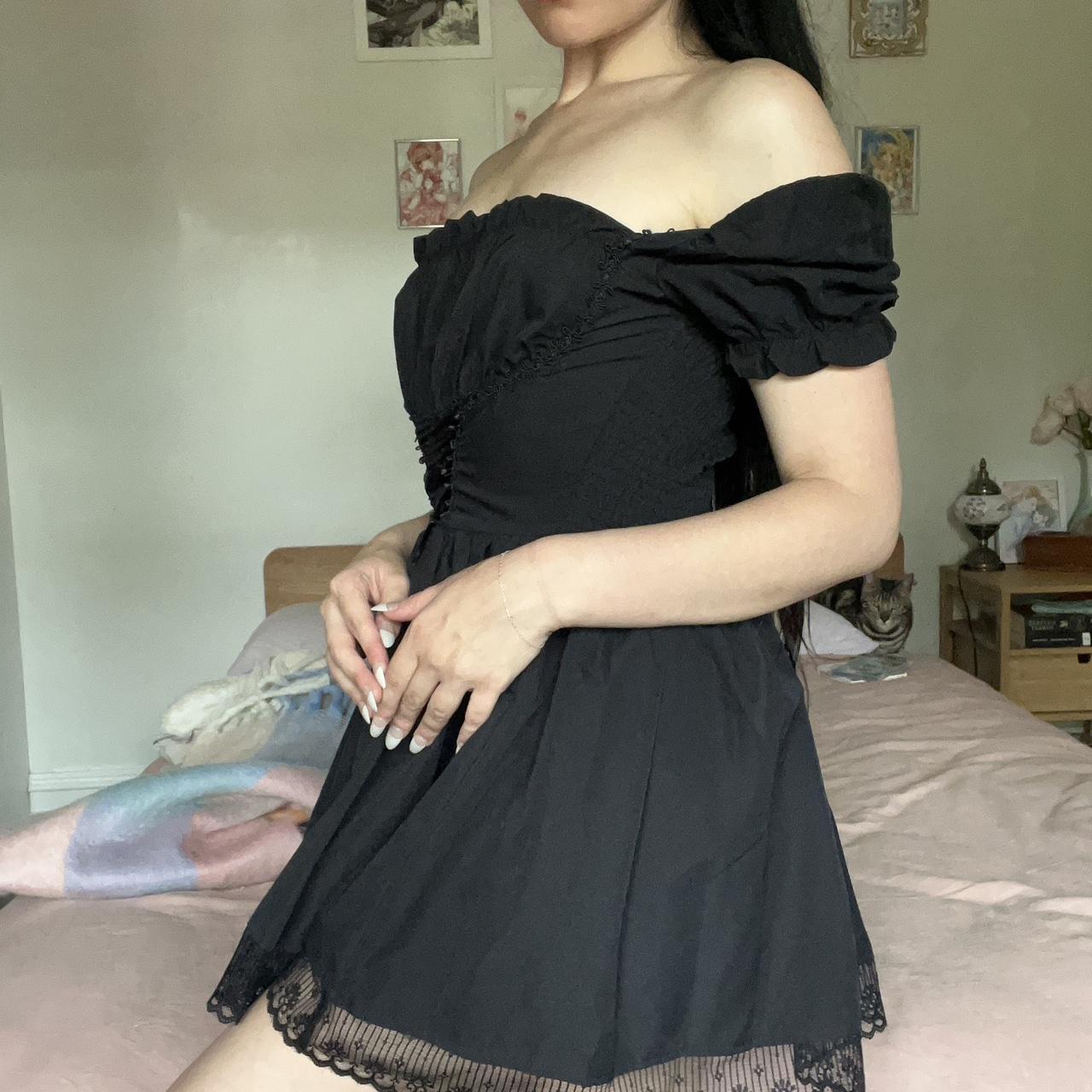 Black gothic milkmaid dress #milkmaid #blackdress... - Depop