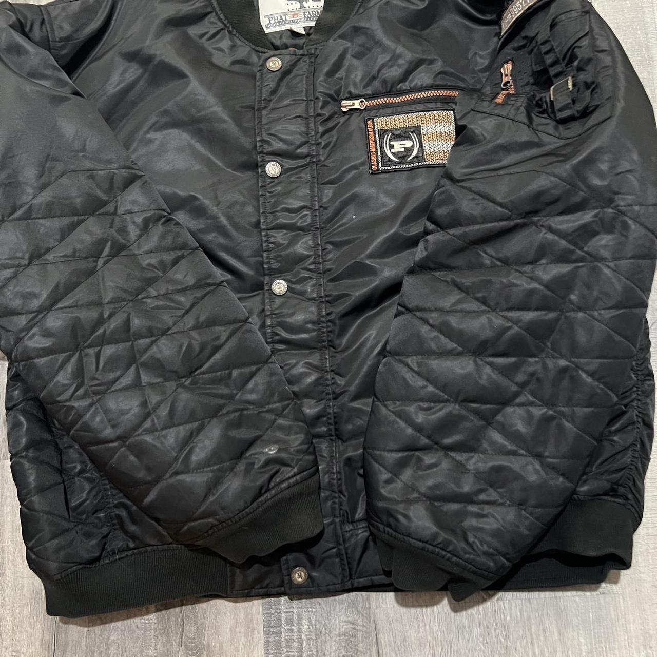 Phat Farm MA-1 Style Black Military Hip Hop Baggy... - Depop