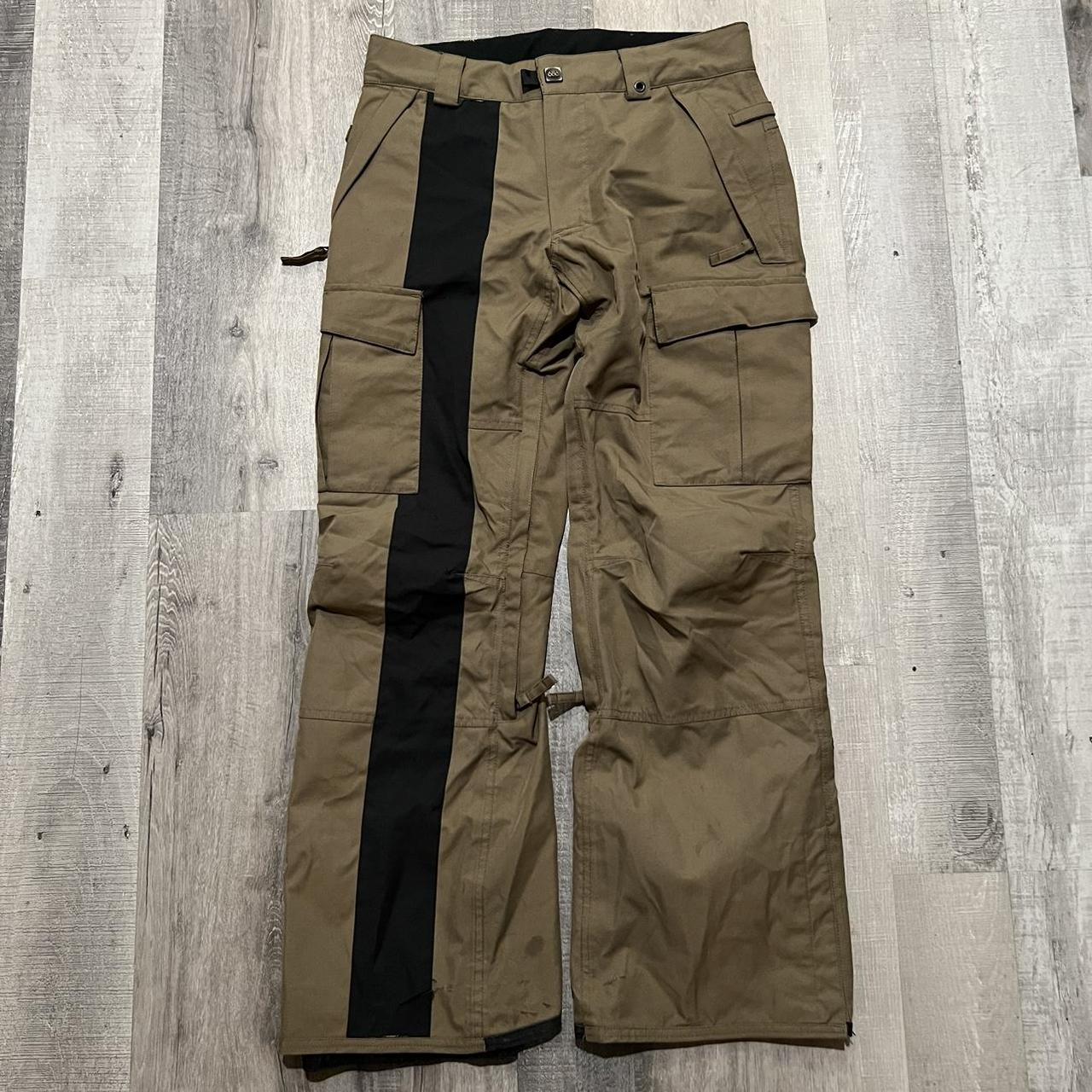 686 Terry Kidwell Brown/Black Baggy Pinstripe Ski... - Depop