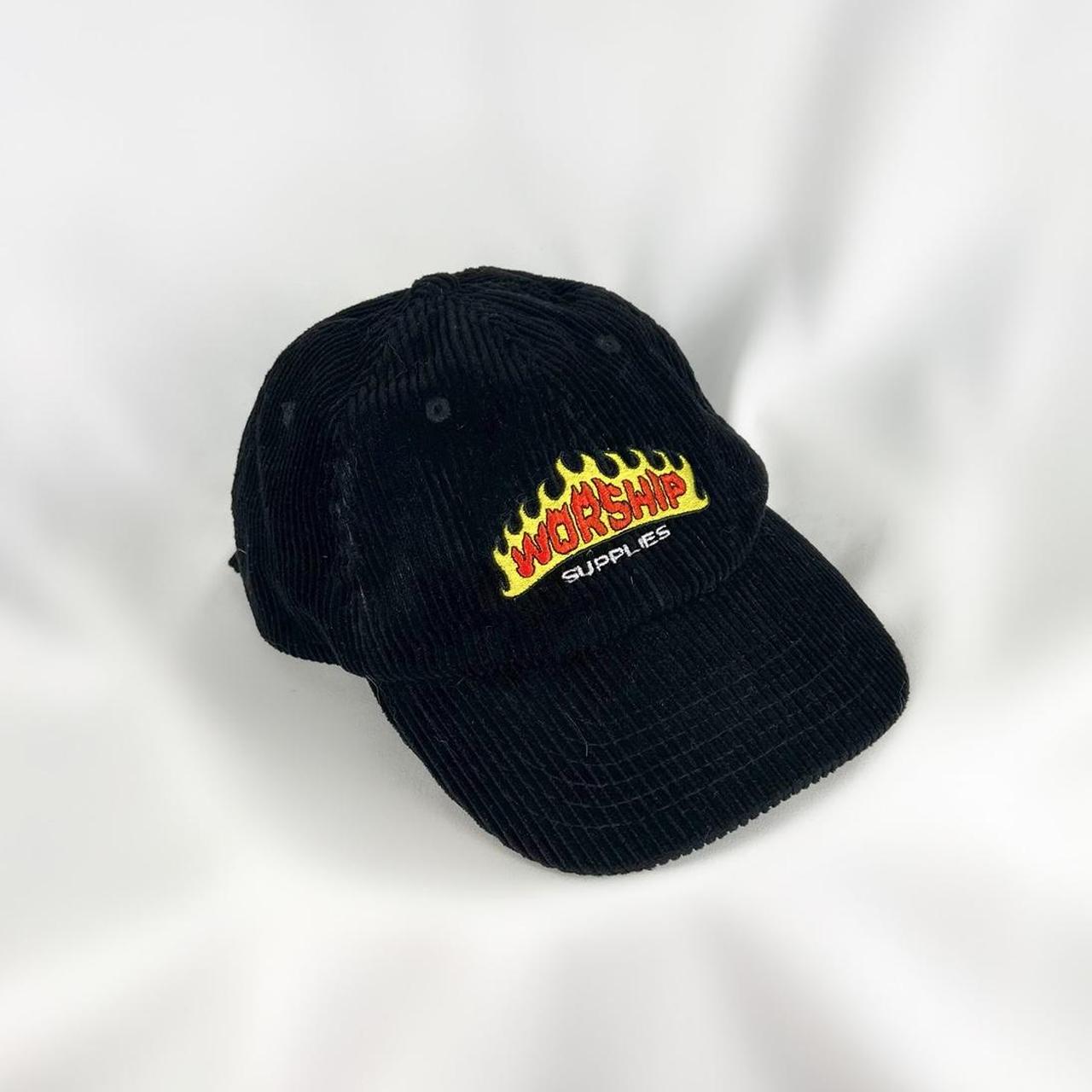 Worship Black Cord Cap ++ Regular, dad cap style... - Depop