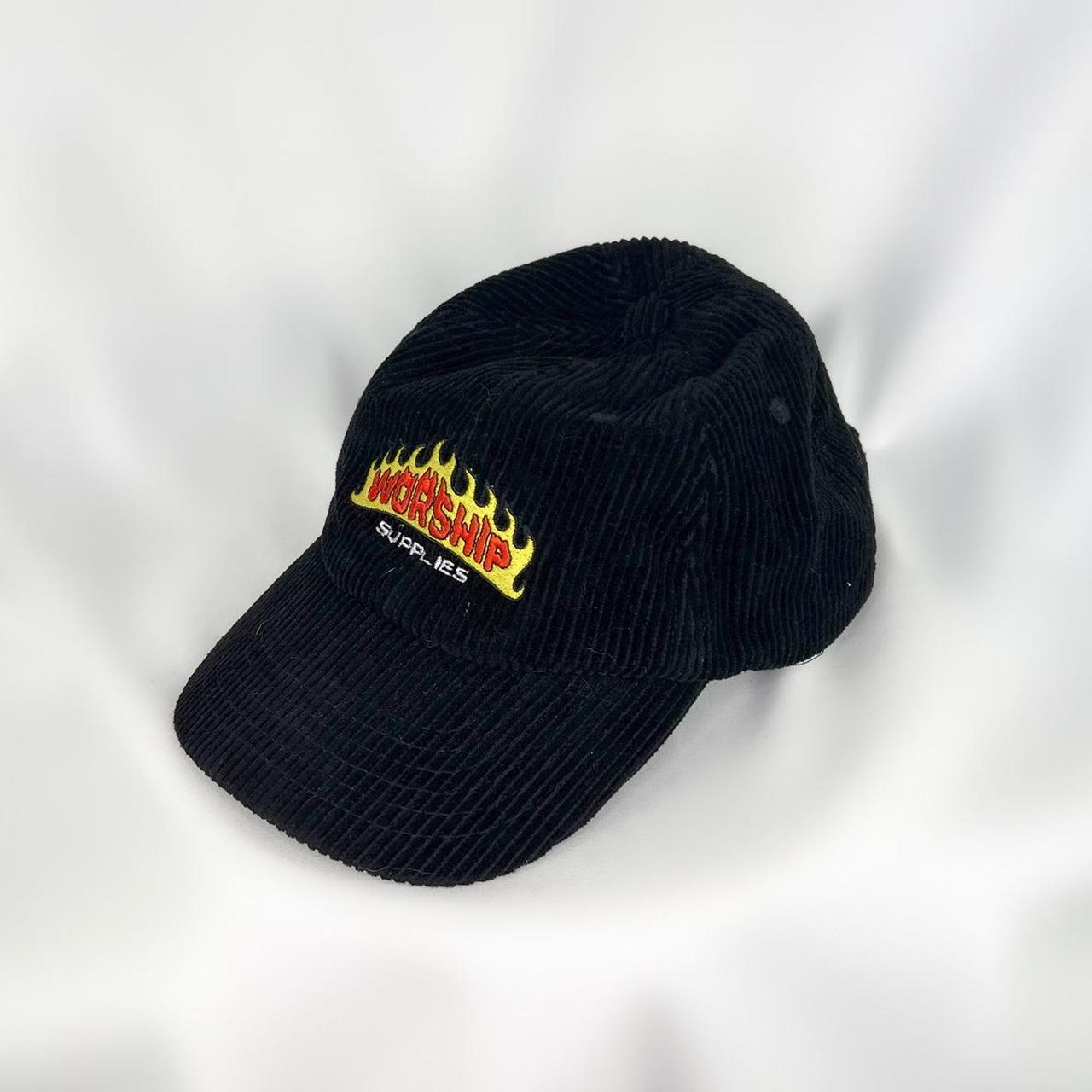 Worship Black Cord Cap ++ Regular, dad cap style... - Depop
