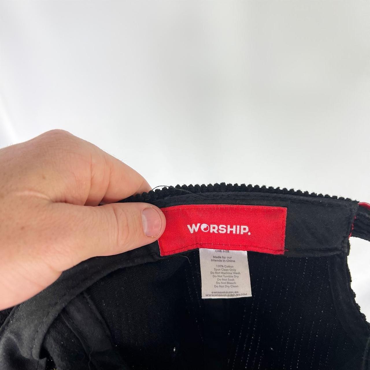 Worship Black Cord Cap ++ Regular, dad cap style... - Depop