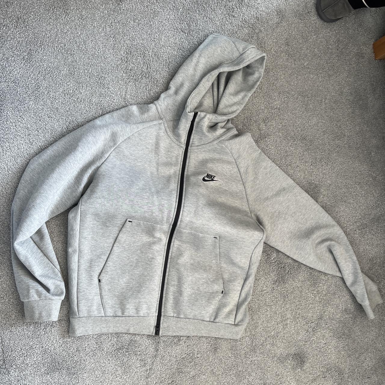 Nike tech fleece jacket grey Size M Like new - Depop