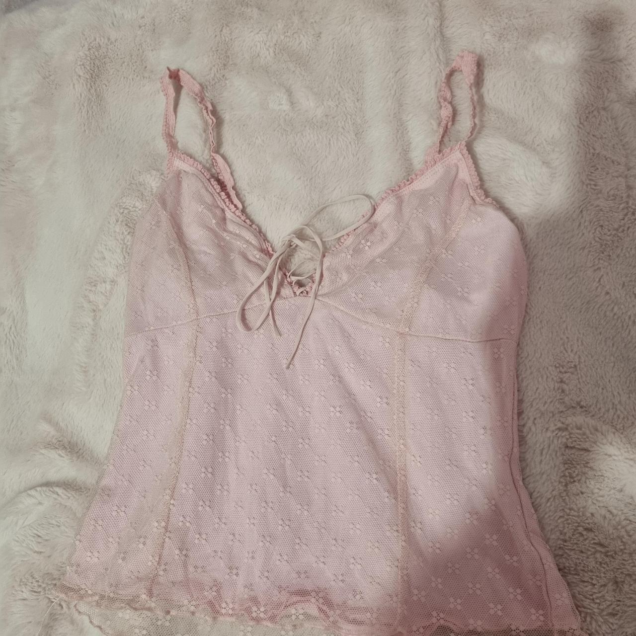 Glassons pink lace up top Good condition Worn a few... | Depop