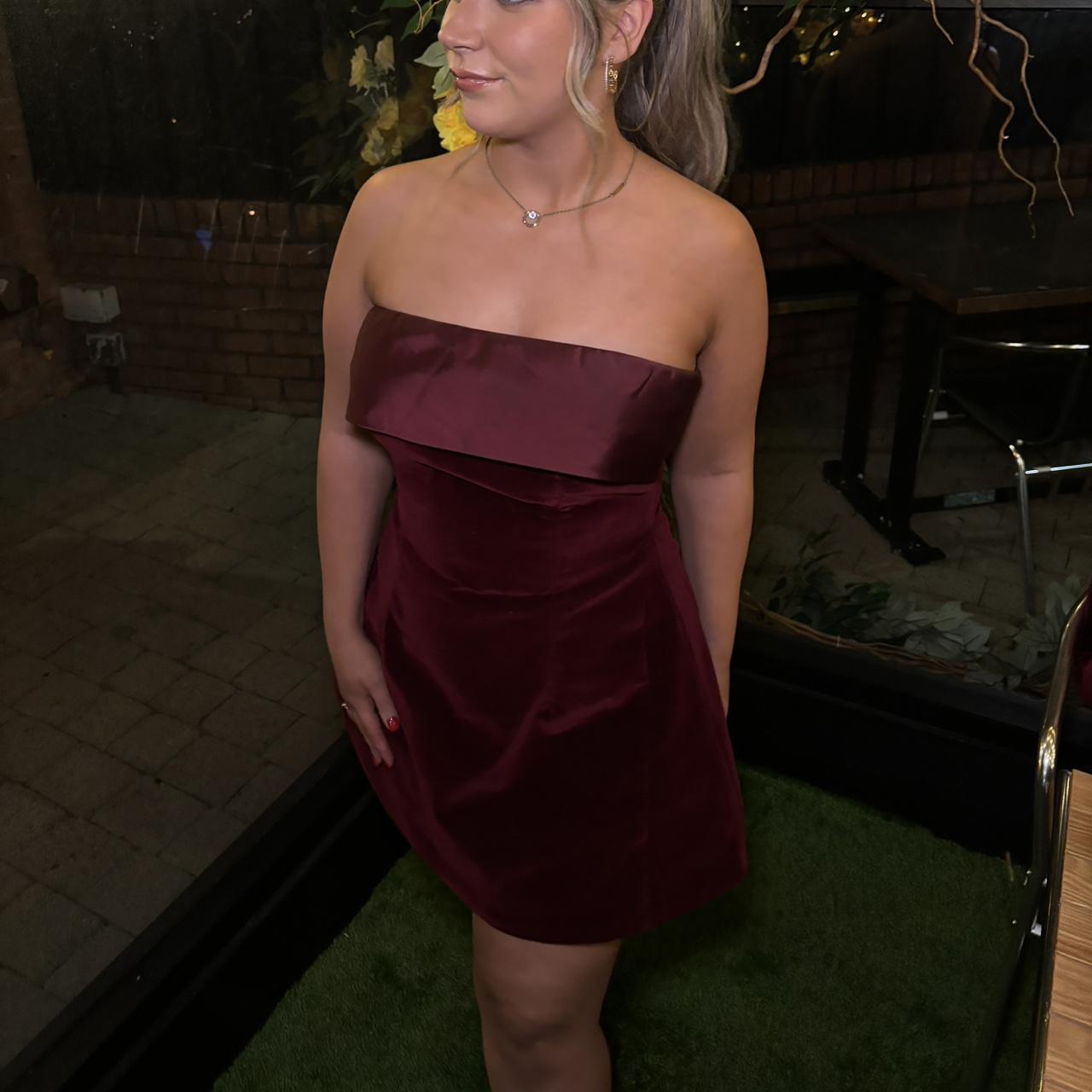 Murci burgundy dress Size 12 Worn twice - selling... - Depop