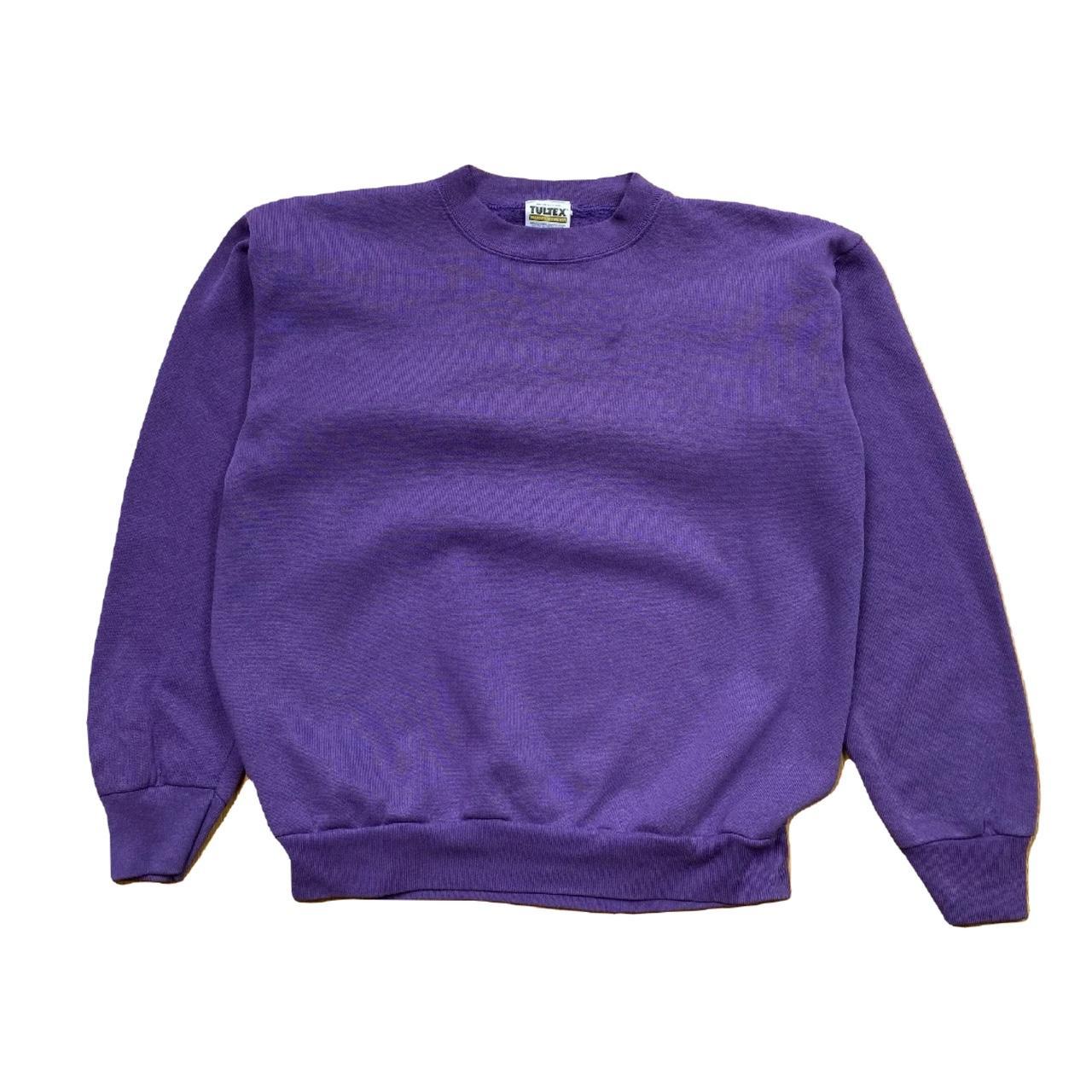 Vintage blank purple sweatshirt Tultex brand made in... - Depop