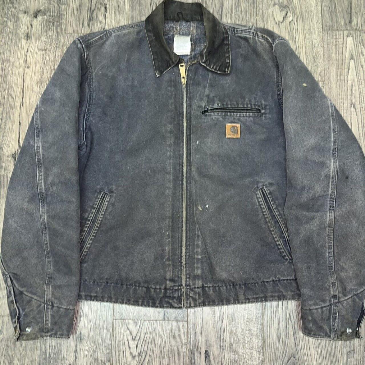 carhartt detroit jacket J097 Ptl Medium Grey Blue - Depop