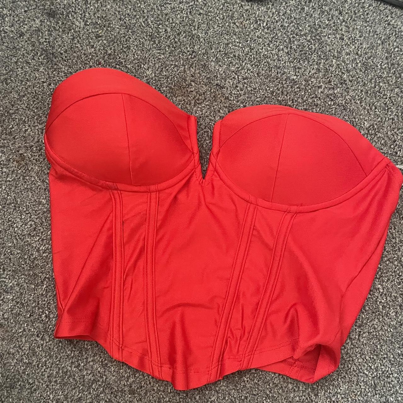 SHEIN Women's Red Crop-top | Depop
