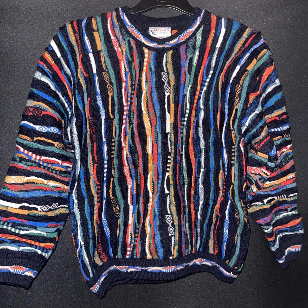 Coogi meeroo Australian 3d knit merino wool style... - Depop
