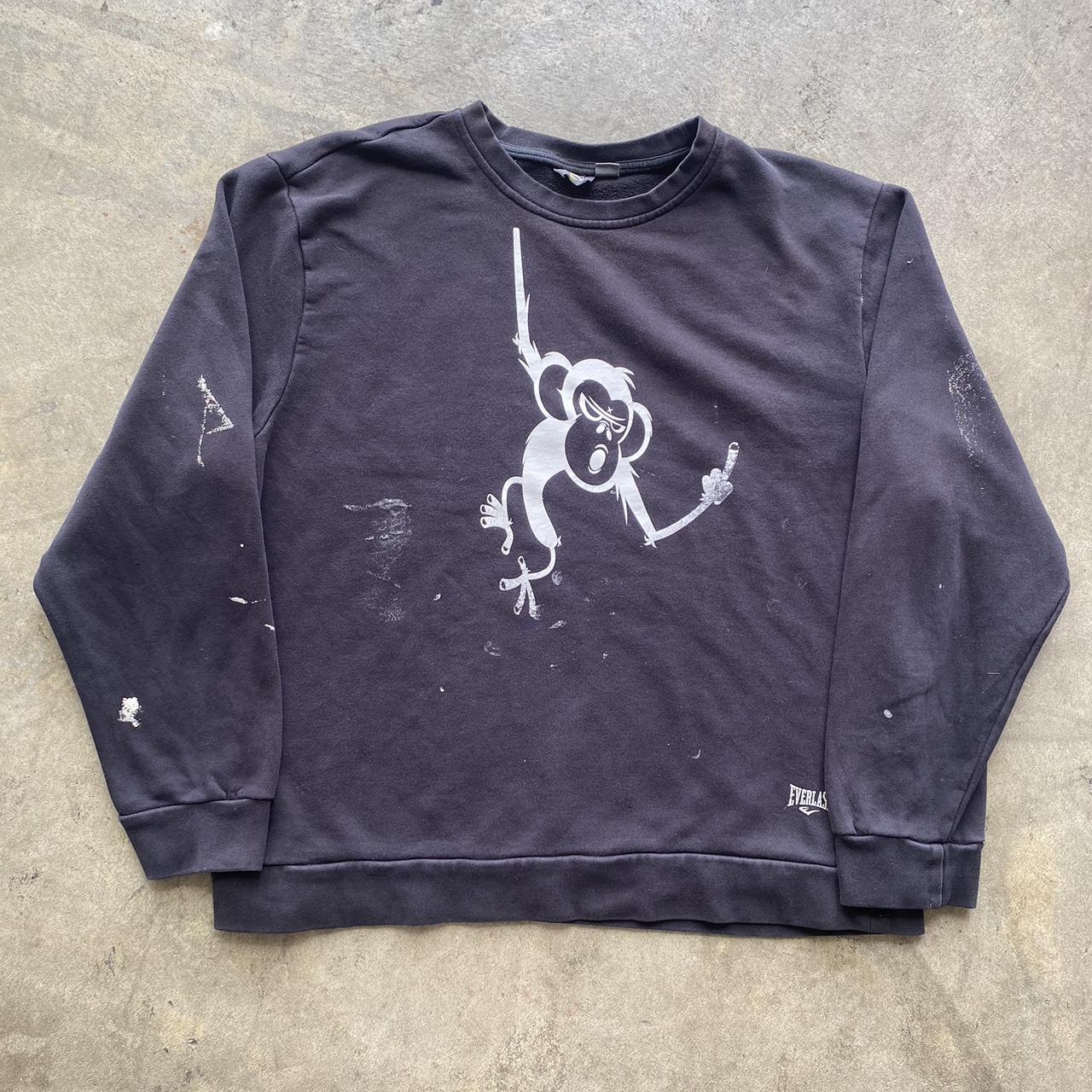 00’s Everlast Crewneck paint splatter sweater. Size... - Depop