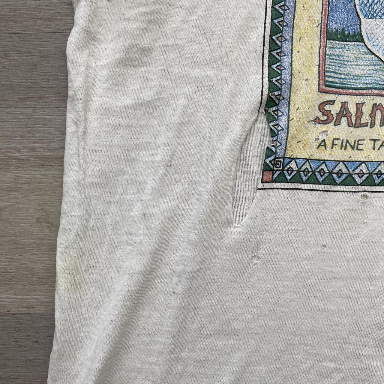 1980s Cosmic Coho Salmonberry Wine Art Shirt by Ray... | Depop