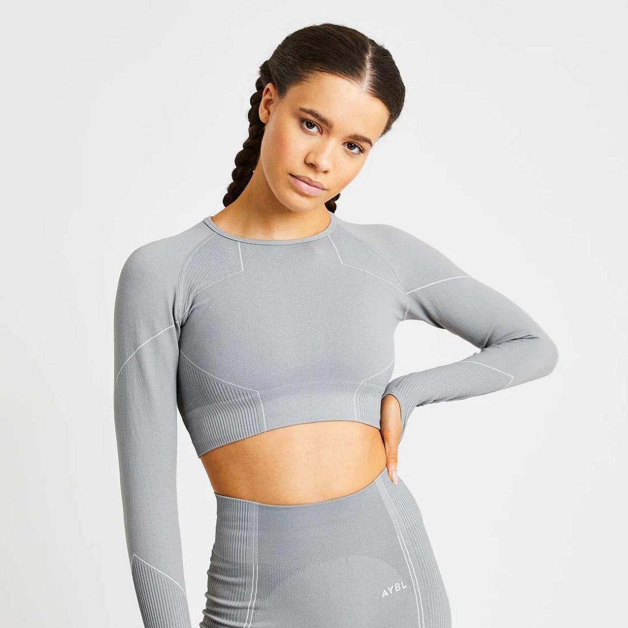AYBL grey workout set never worn ♡‧* ࿐ྂ 。#gym #set - Depop