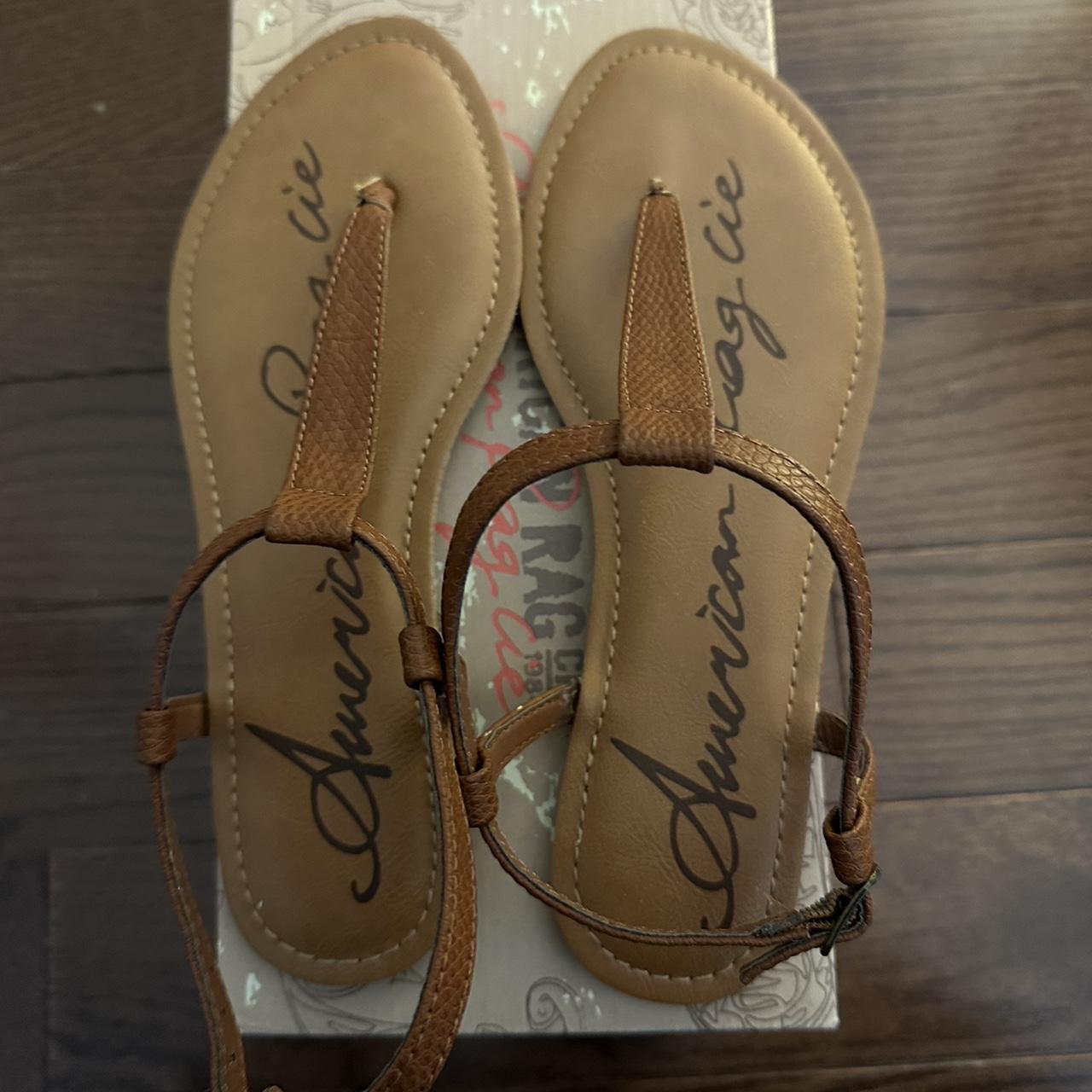 American Rag Cie Women's Tan and Brown Sandals | Depop