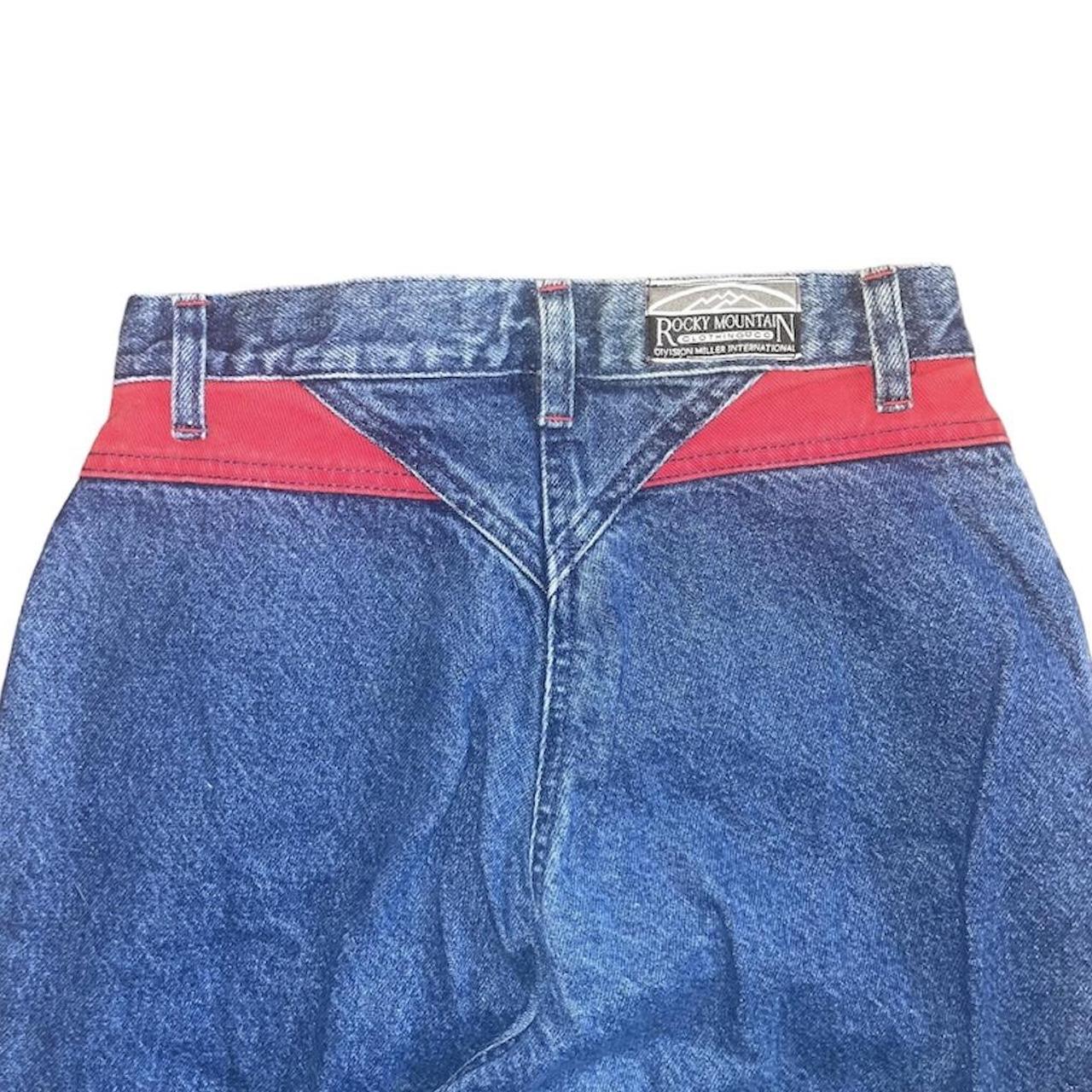 1980's Rocky Mountain Clothing jeans. Red hip... - Depop