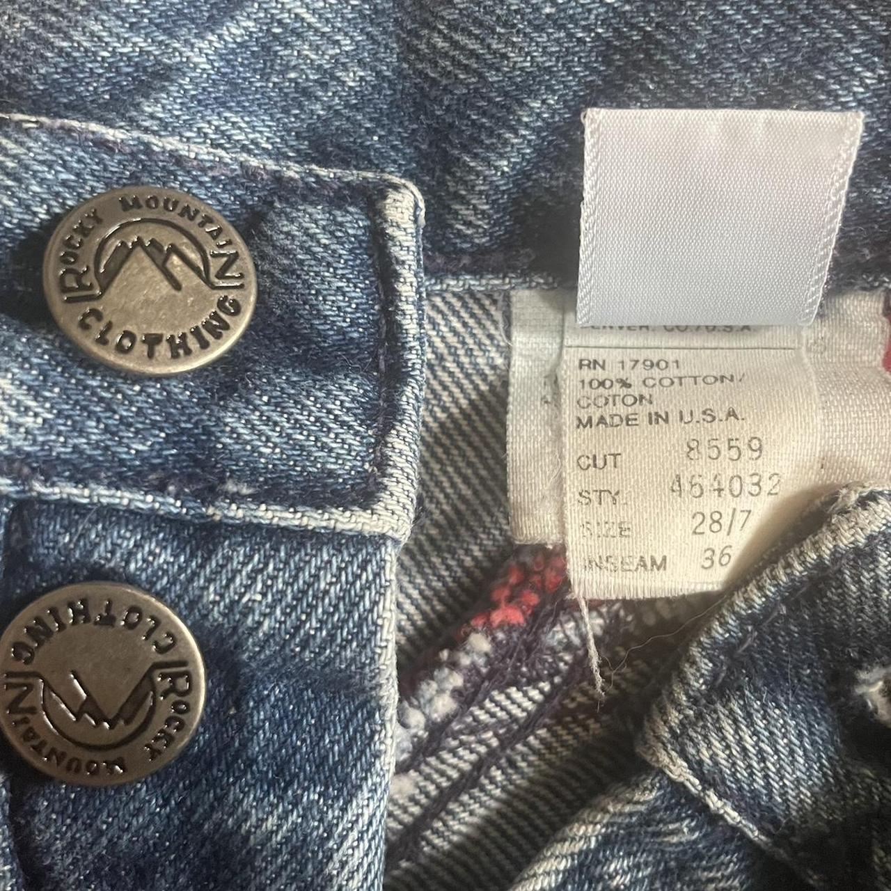 1980's Rocky Mountain Clothing jeans. Red hip... - Depop