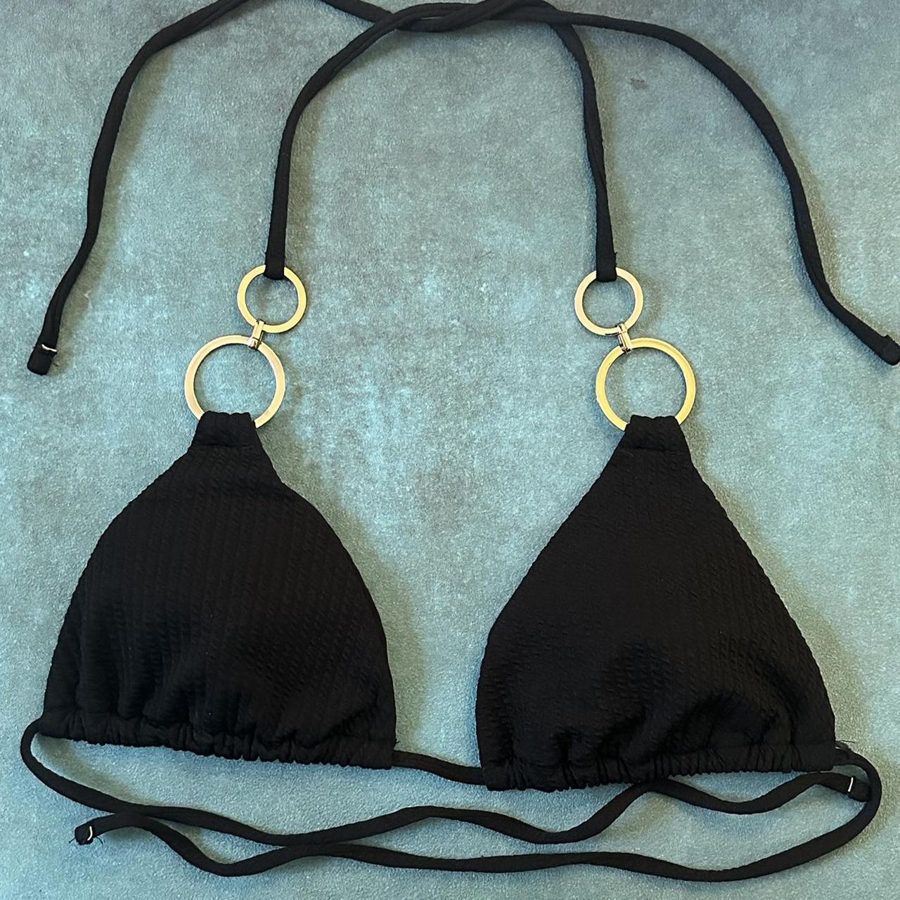 Sexy Round Hoop Halter Neck Metal Lady Bikini... - Depop