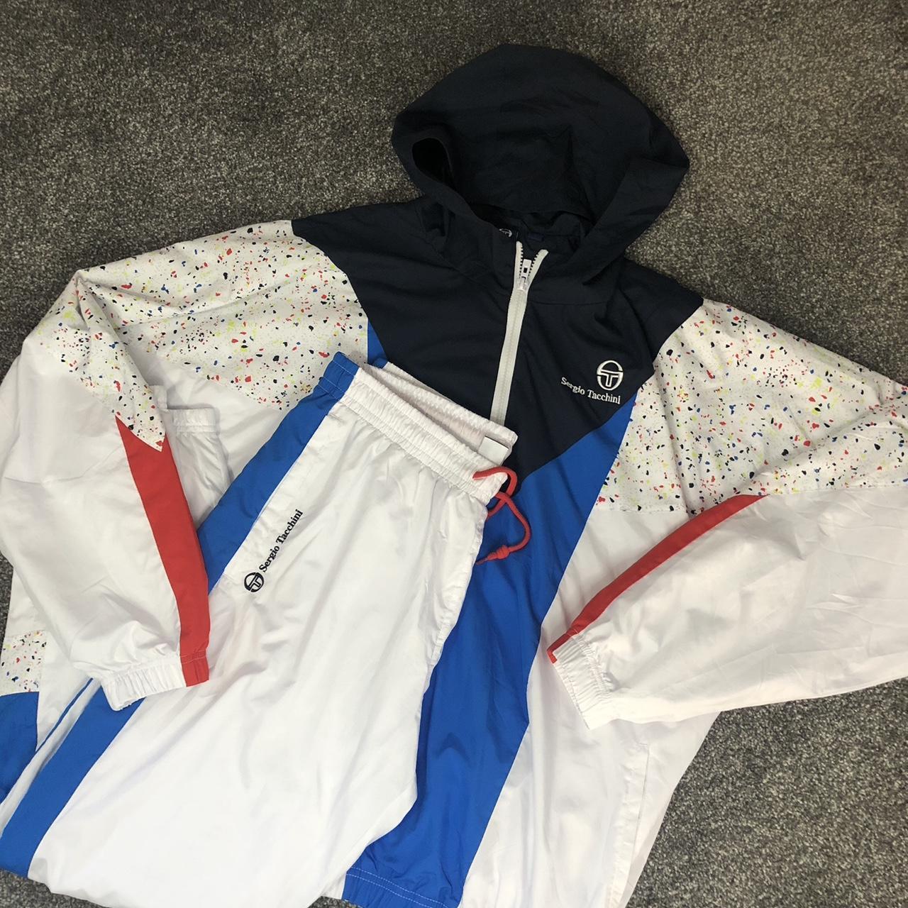 Sergio Tacchini tracksuit Size L Worn once 9/10... - Depop