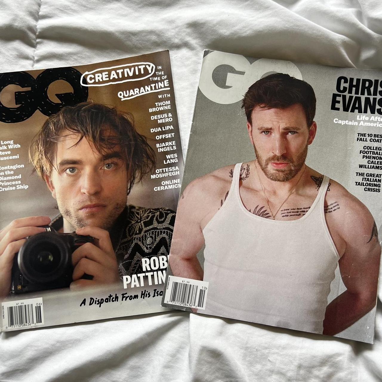 GQ Robert Pattinson/Chris Evans Magazines (bundle) - Depop