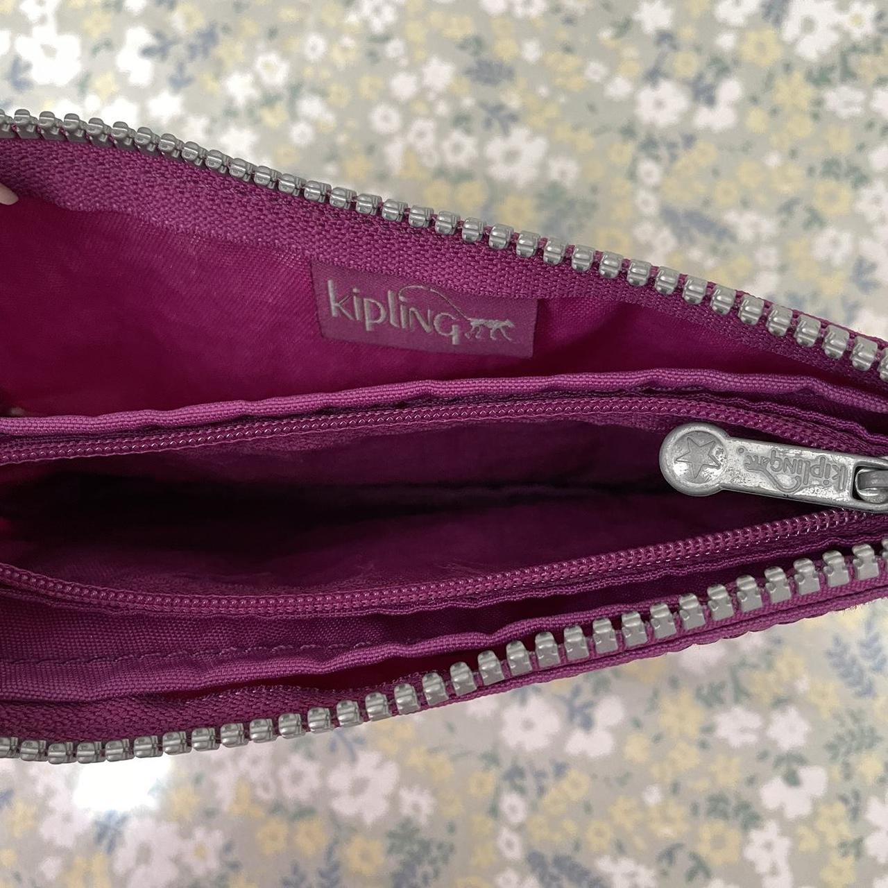 kipling purple wallet - barely used! -... - Depop
