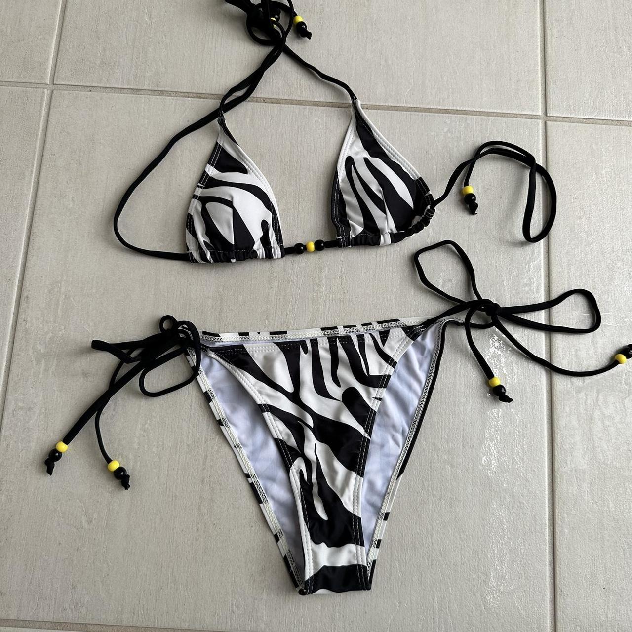 Zebra bikinis Fits size 6-8 🖤🦓 Brand new never worn - Depop