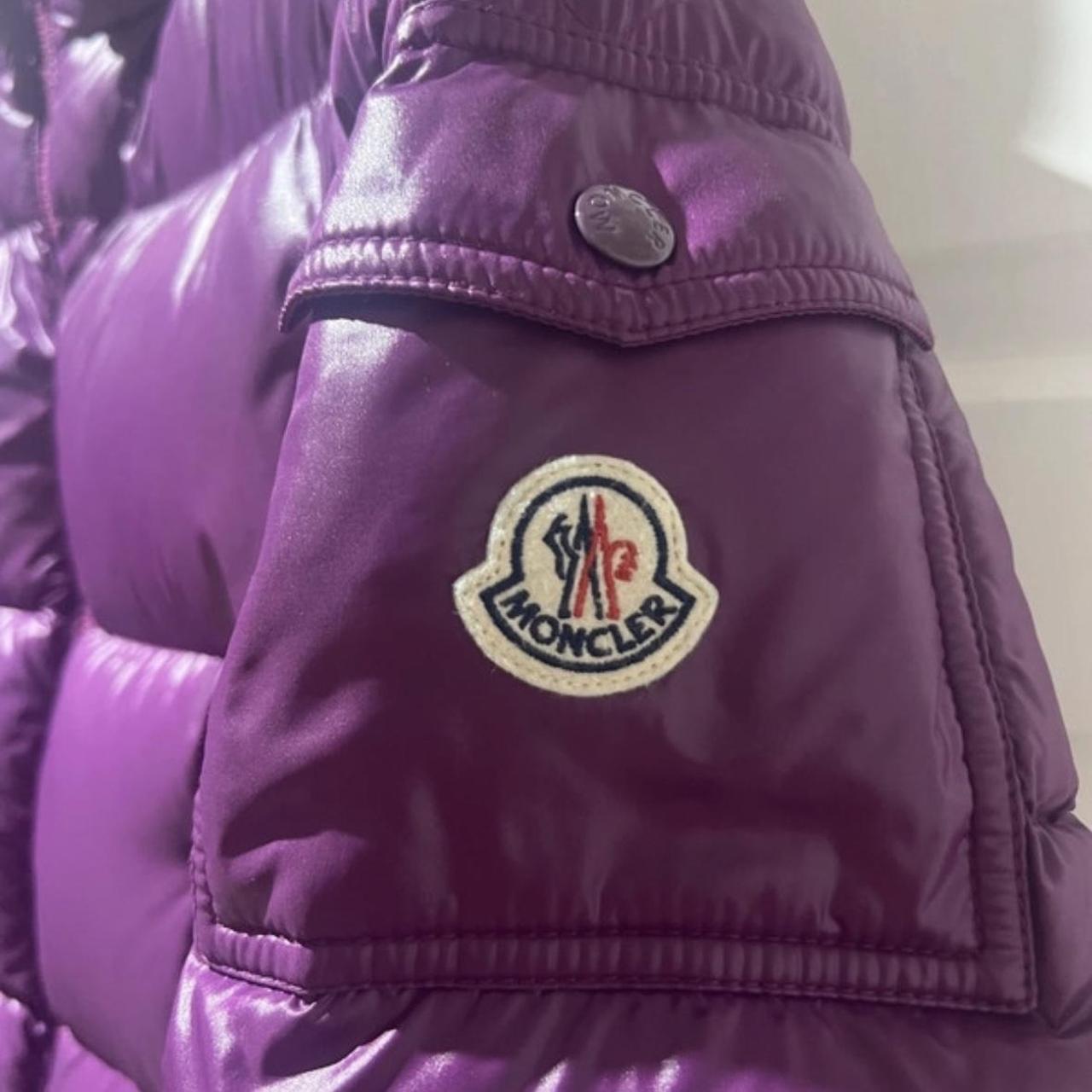 Moncler Ecrins Giubbotto Purple Size O will fit a... - Depop