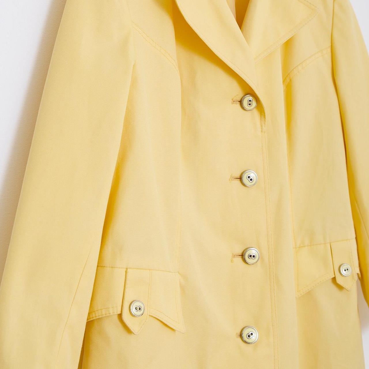 60s vintage yellow trench Light yellow cotton 60s... - Depop