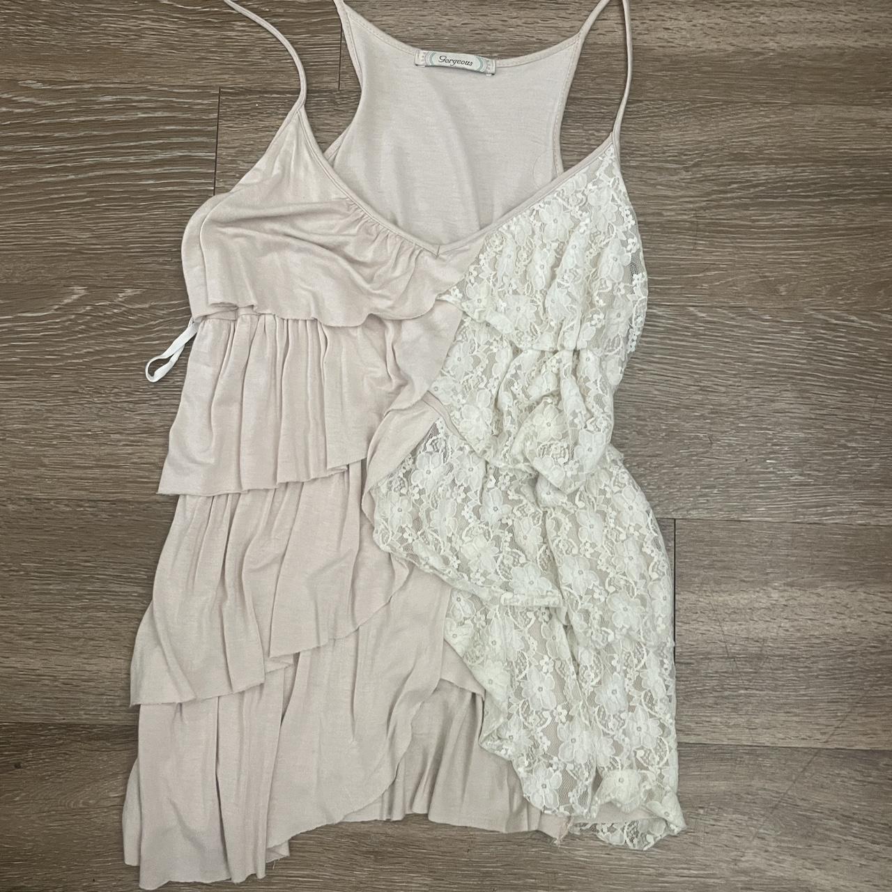 The most gorgeous Layered ruffle tank 🤍🤍 Pink... | Depop