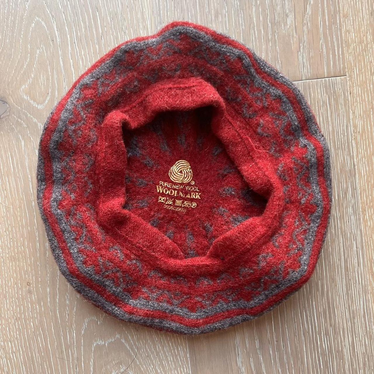 Raspberry beret 🎶 Woolmark wool beret Red burgundy... - Depop