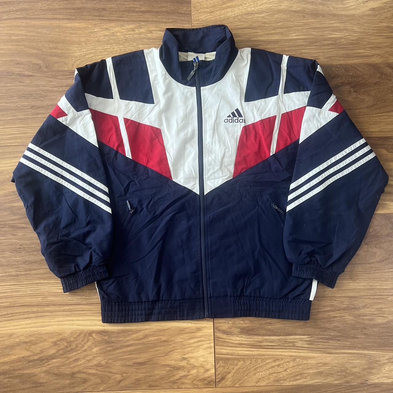 Vintage adidas shell suit bomber jacket Trademark... - Depop