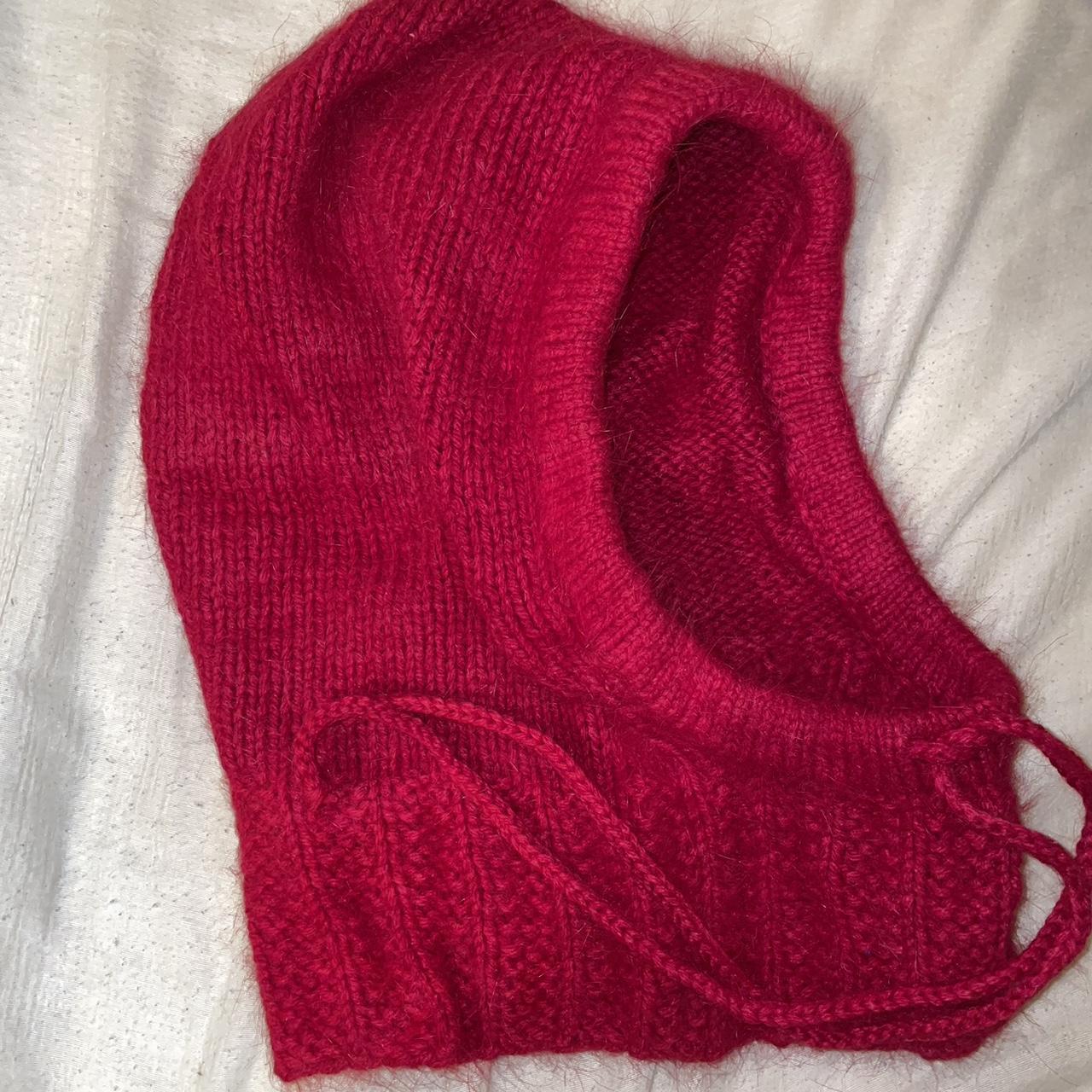 Red Balaclava with drawstring! I think its made out... - Depop