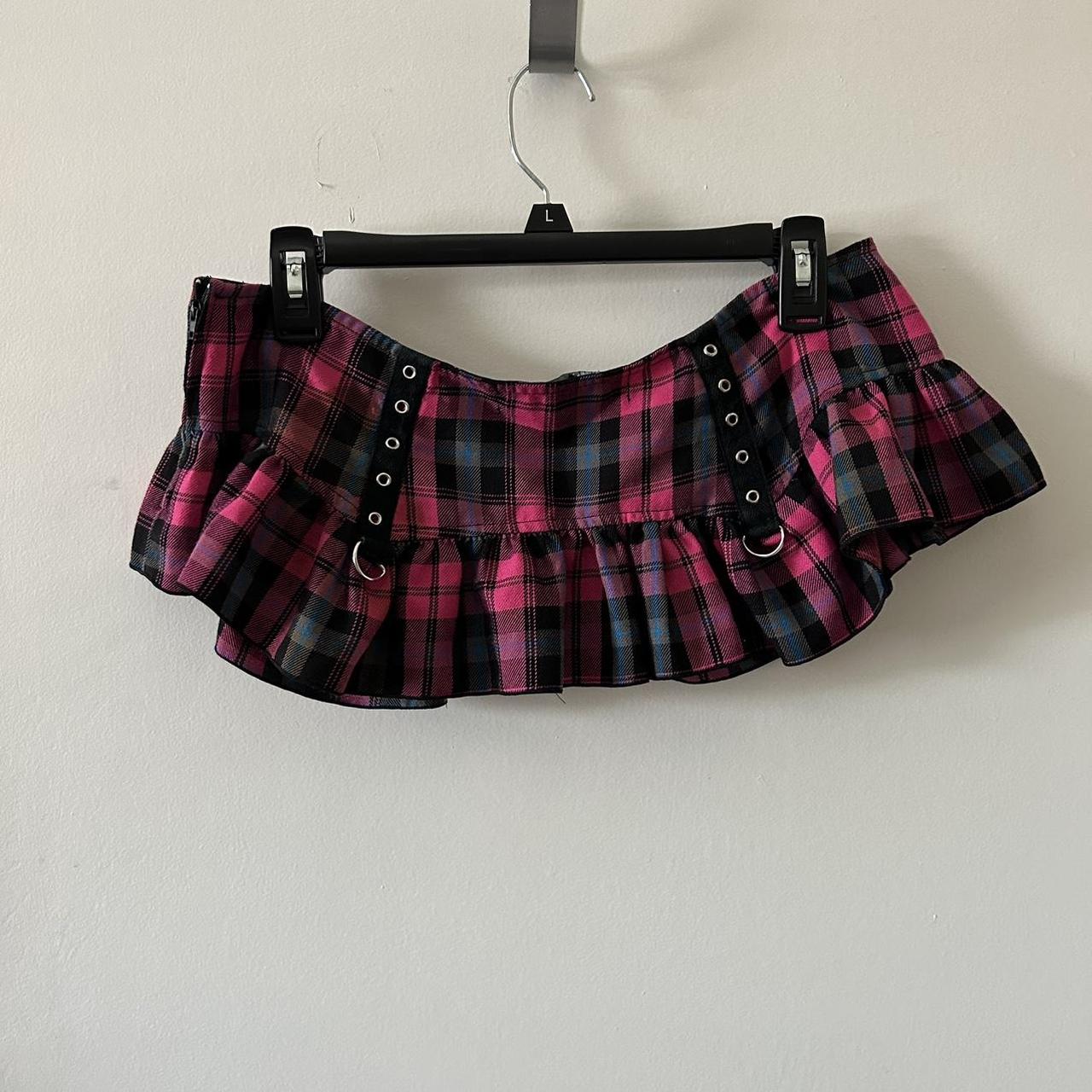 lip service pink micro mini plaid skirt! 🤍 size... - Depop