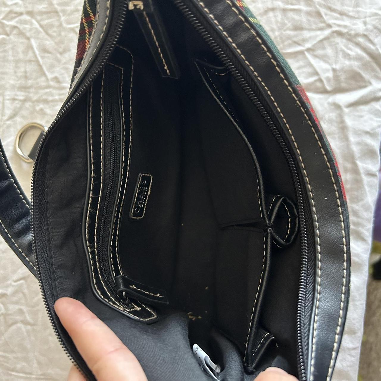 y2k plaid mini shoulder bag! brand is chaps green,... - Depop