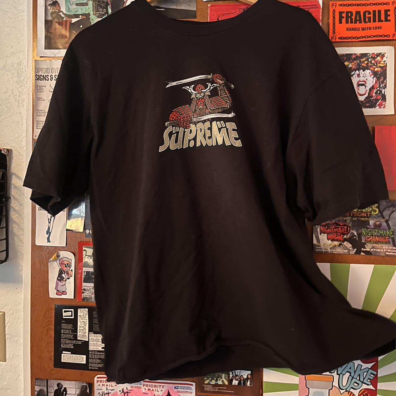 supreme samurai tee XL cropped hem - Depop