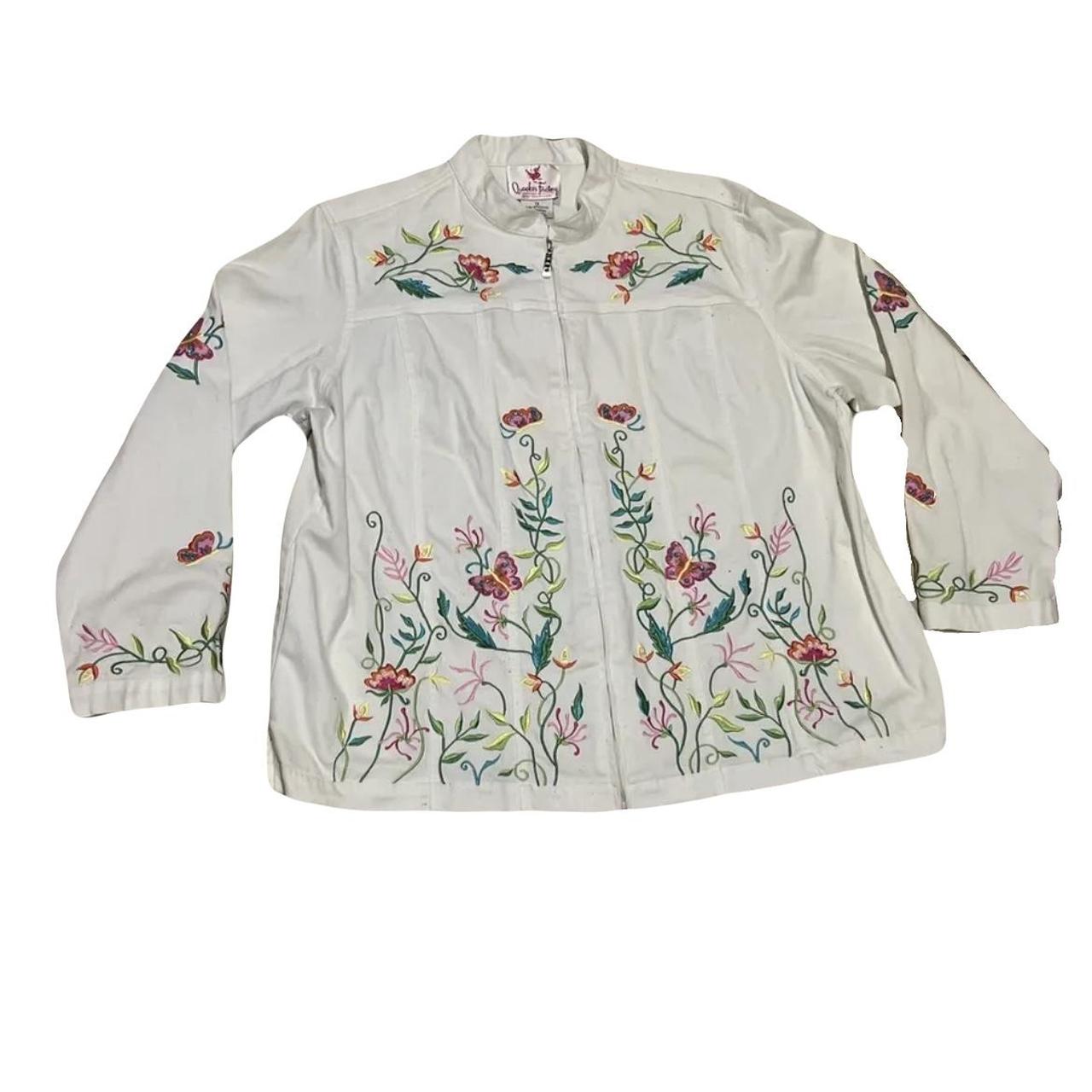 Quacker Factory Jacket Womens XL Full Zip Long... - Depop