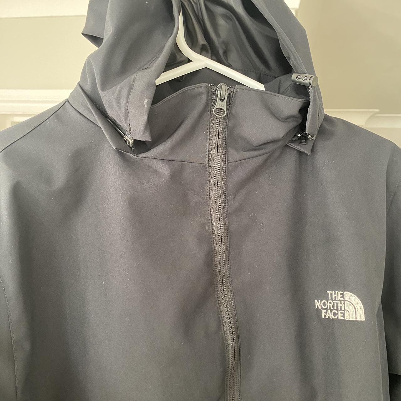 North face gortex waterproof black jacket windrunner... - Depop